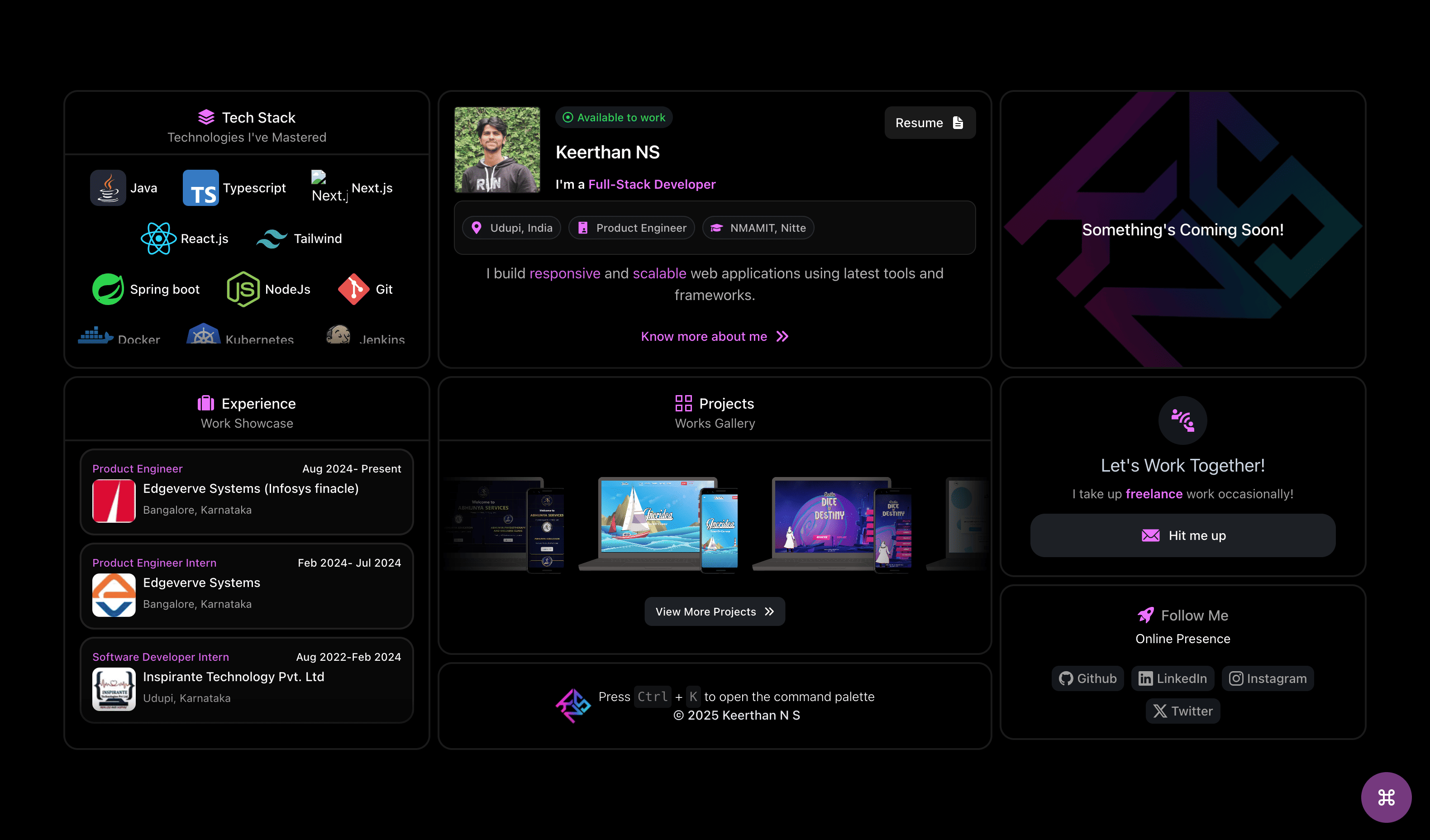 Keerthan NS - Portfolio